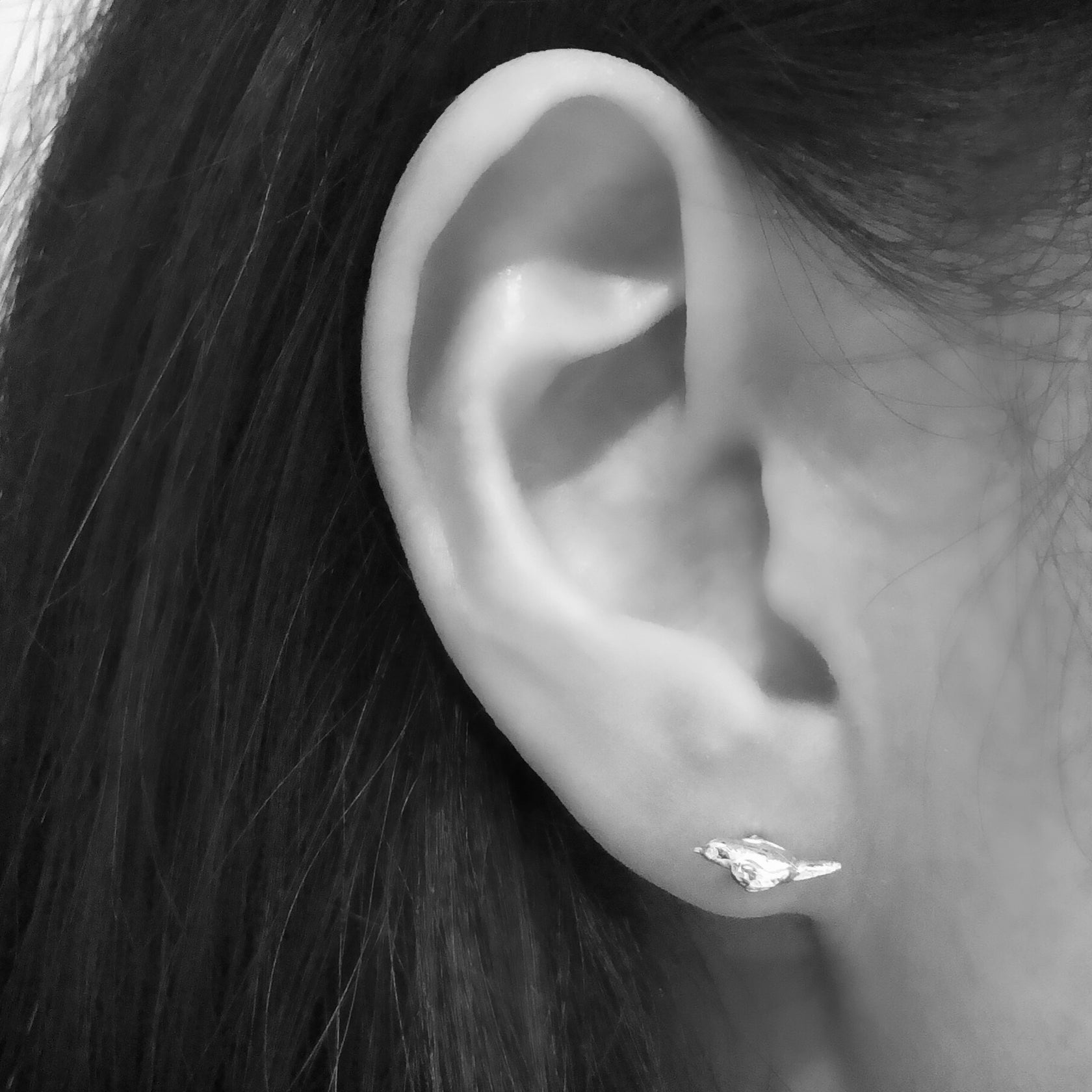 Dainty Sterling Silver Mini Robin Earrings, Small Bird Stud Earrings ...