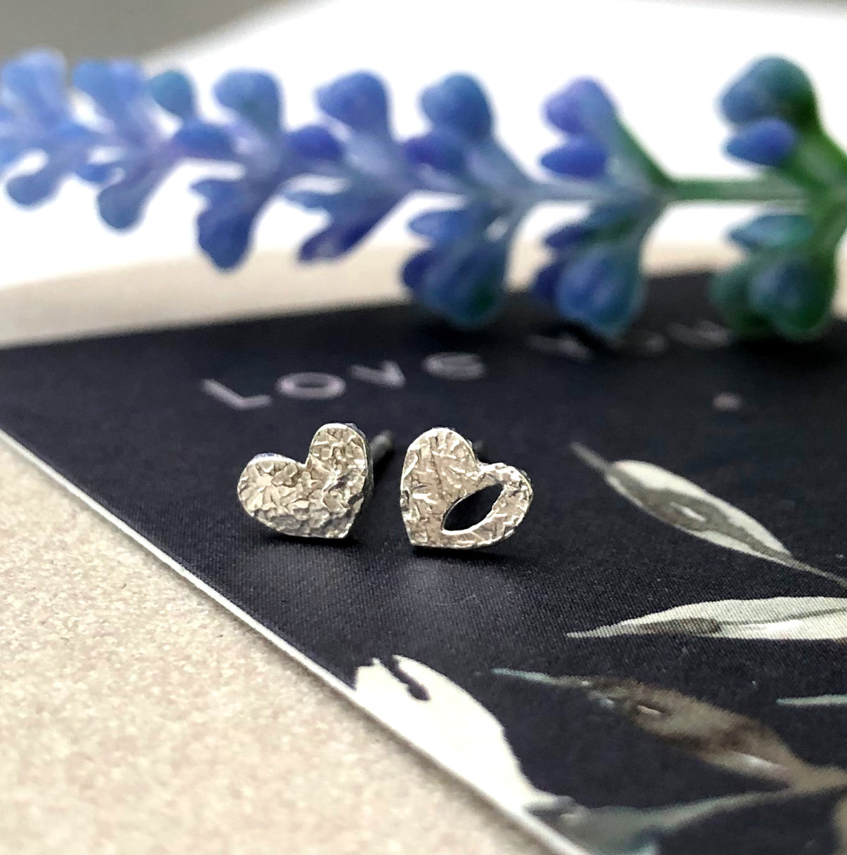 Mismatched Sterling Silver Mini Heart Earrings – a ring a day